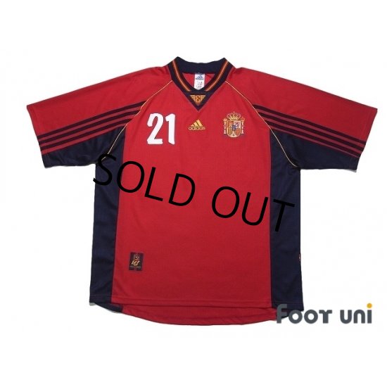 Spain 1998 Home Shirt #21 Luis Enrique - Online Store From Footuni Japan