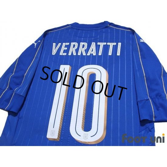 Italy 2016 Home Authentic Shirt #10 Marco Verratti - Online Shop From ...