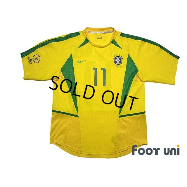 Brazil National Team 2002 Home Shirt #11 Ronaldinho - Online Shop From ...