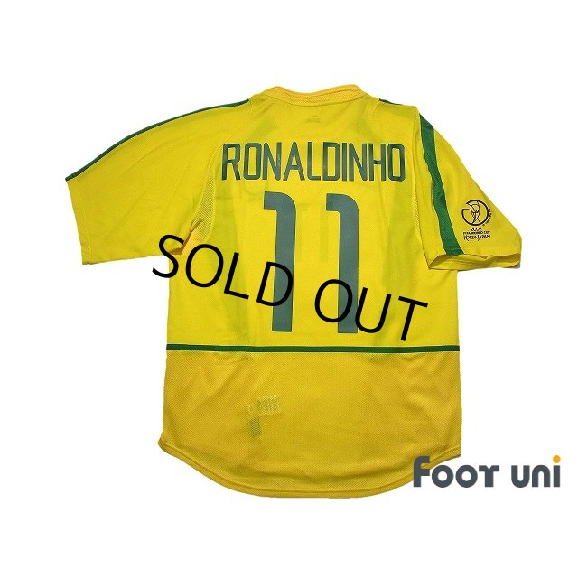 Brazil National Team 2002 Home Shirt #11 Ronaldinho - Online Shop From ...